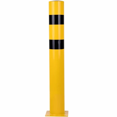 Bollard de sécurité acier Jaune/Noir Ø159