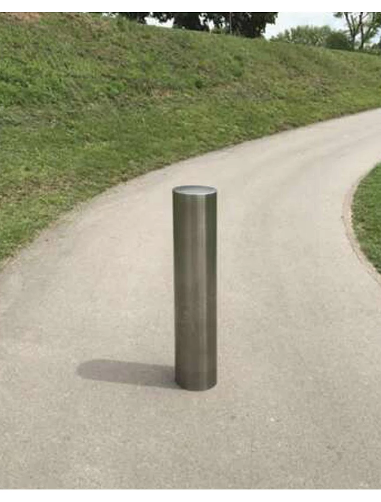 Bollard en acier inox Ø 20,4 cm, H 120 cm (80cm hors sol) à bétonner